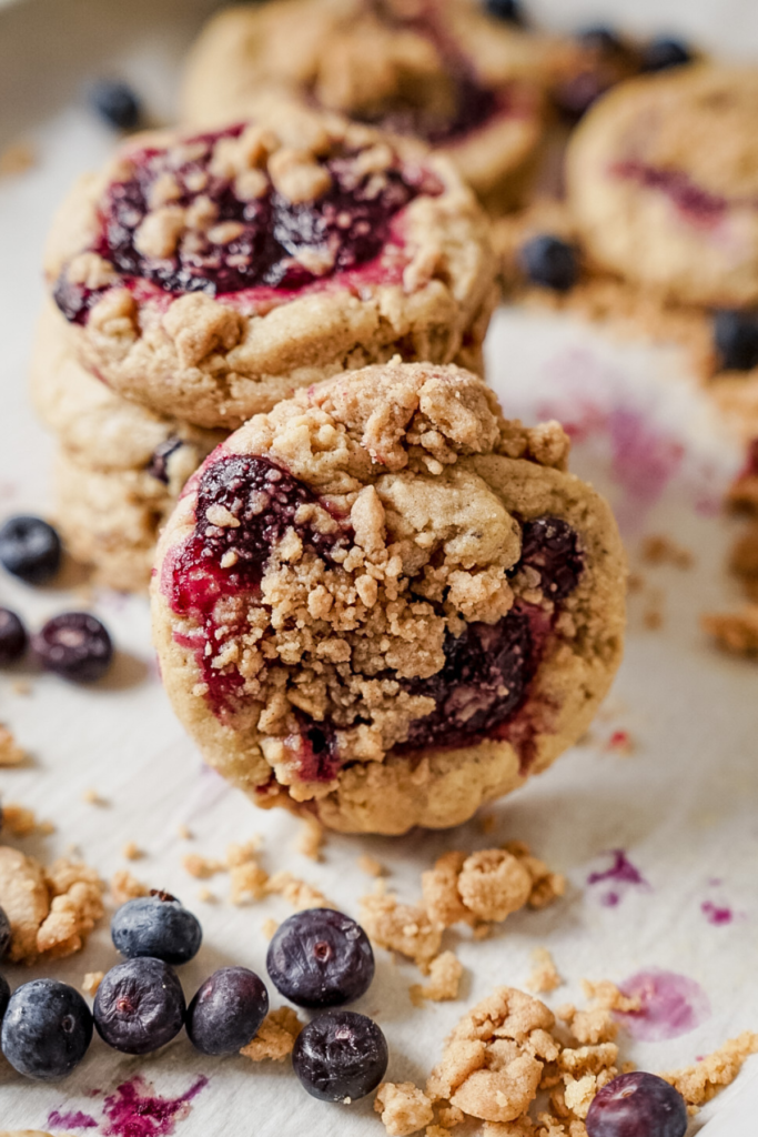 Browned Butter Blueberry Cookies - Cake Babe Bakery