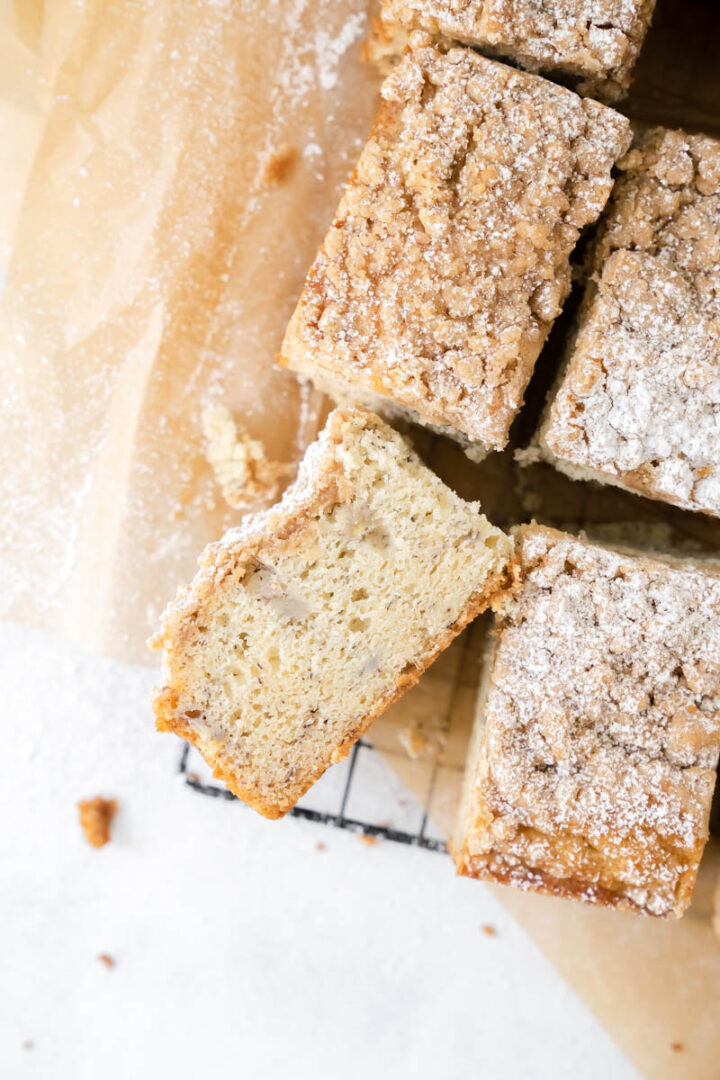 The Most Moist Banana Coffee Sheet Cake - Cake Babe