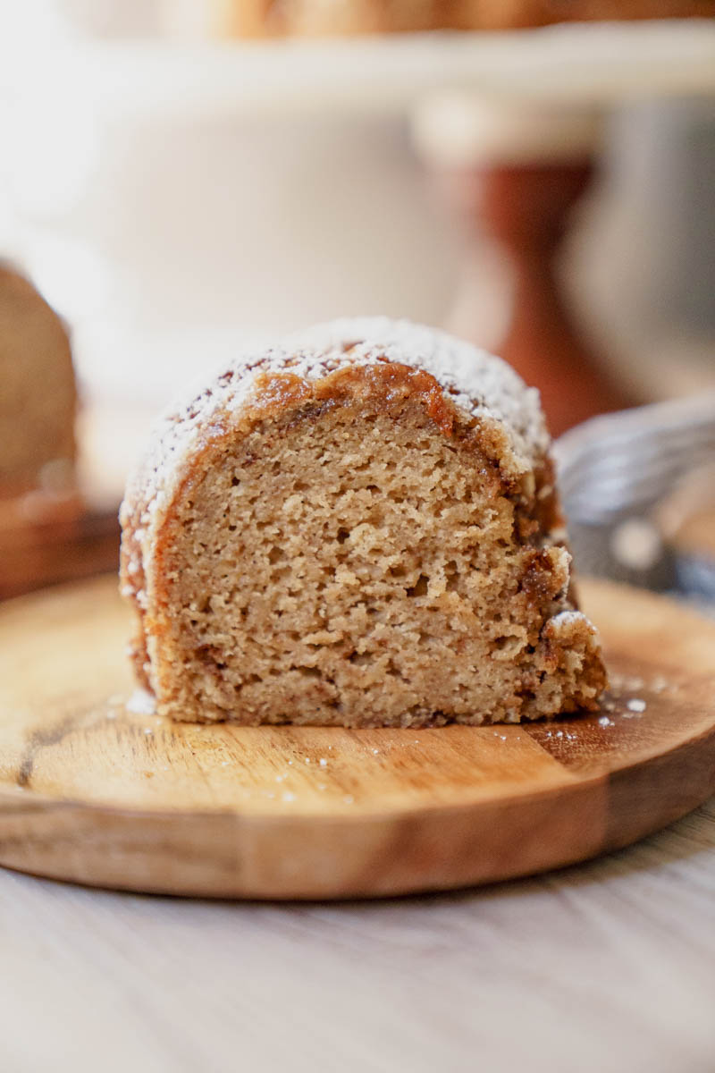 The Greatest Powder Sugar Apple Cider Donut Cake - Cake Babe