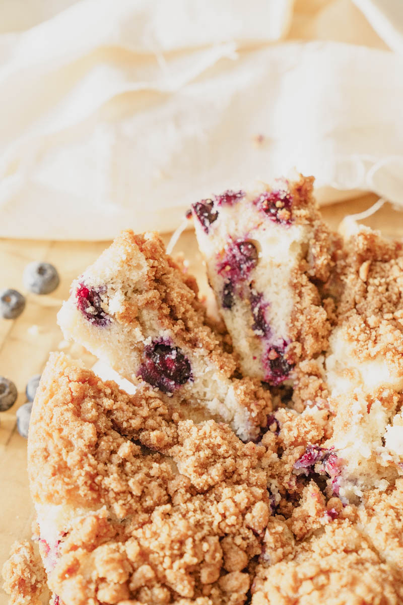 The Best Blueberry Buckle Cake - Cake Babe