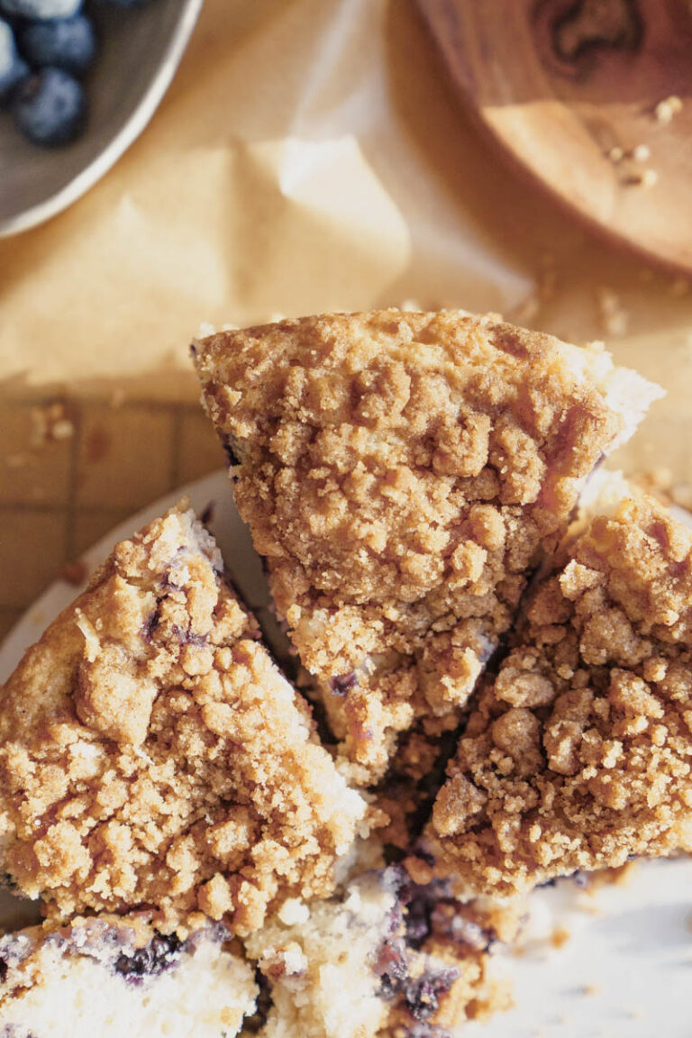 The Best Blueberry Buckle Cake - Cake Babe