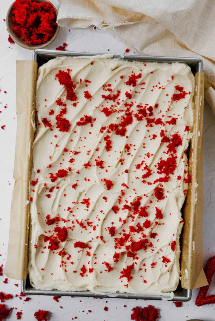 Simple 9x13 Red Velvet Sheet Cake Recipe - Cake Babe Bakery