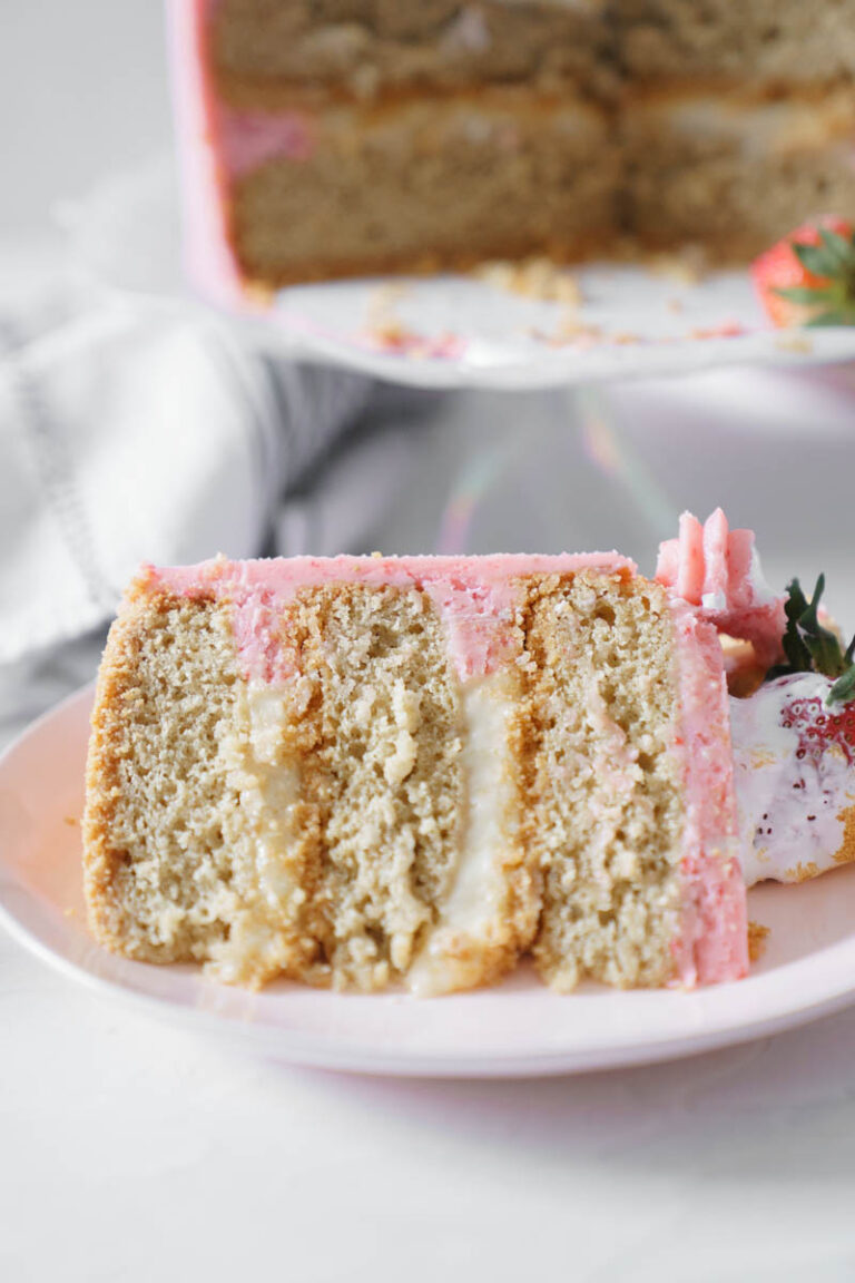 Spring Inspired S'mores Strawberry Cake - Cake Babe Bakery