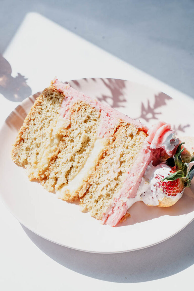 Spring Inspired S'mores Strawberry Cake - Cake Babe Bakery