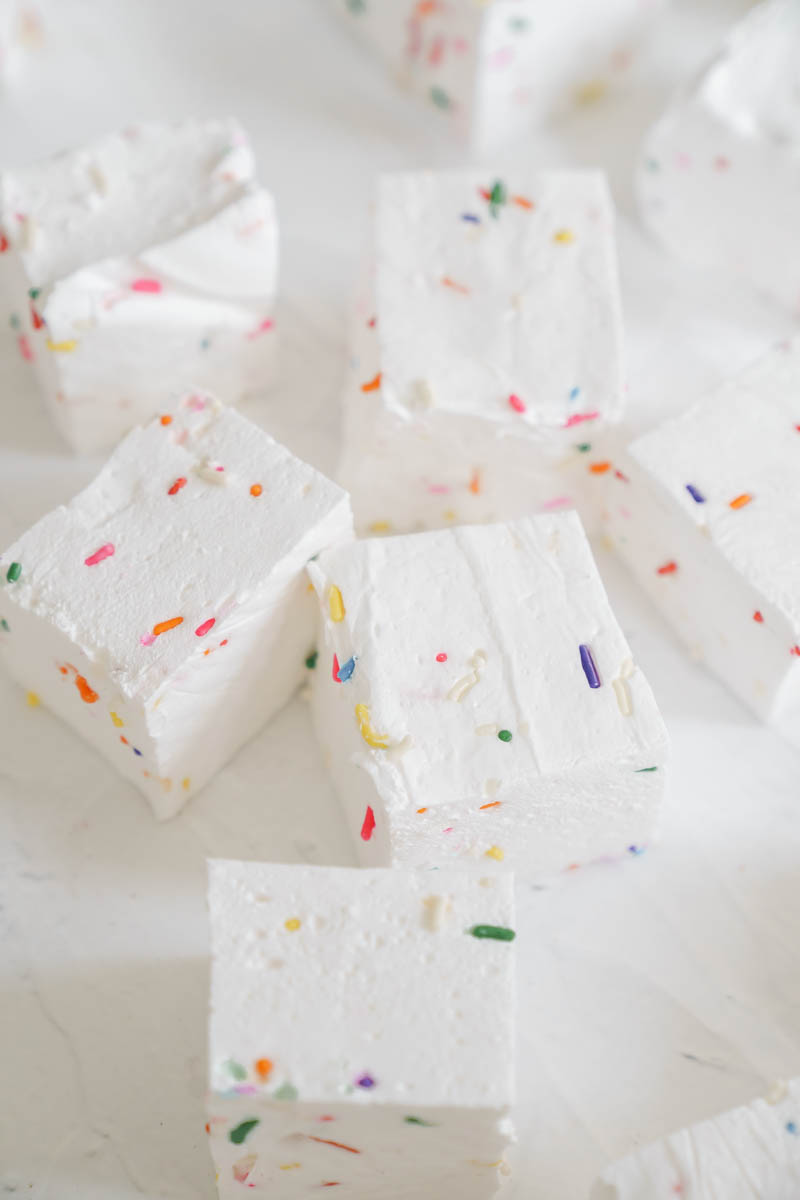Homemade Birthday Sprinkle Marshmallows Recipe - Cake Babe Bakery