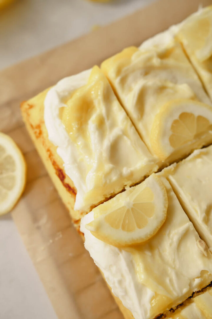 Easiest Lemon Sheet Cake With Lemon Curd - Cake Babe Bakery