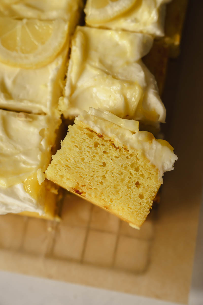 Easiest Lemon Sheet Cake With Lemon Curd - Cake Babe Bakery