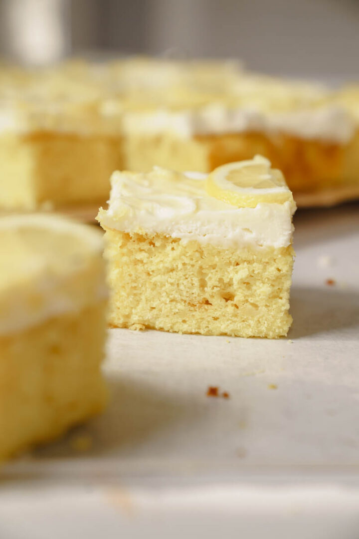Easiest Lemon Sheet Cake With Lemon Curd - Cake Babe Bakery