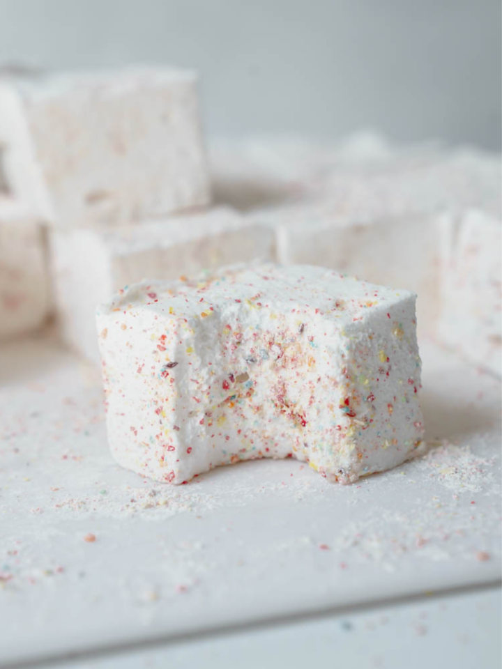 Homemade Fruity Pebble Marshmallows - Cake Babe Bakery