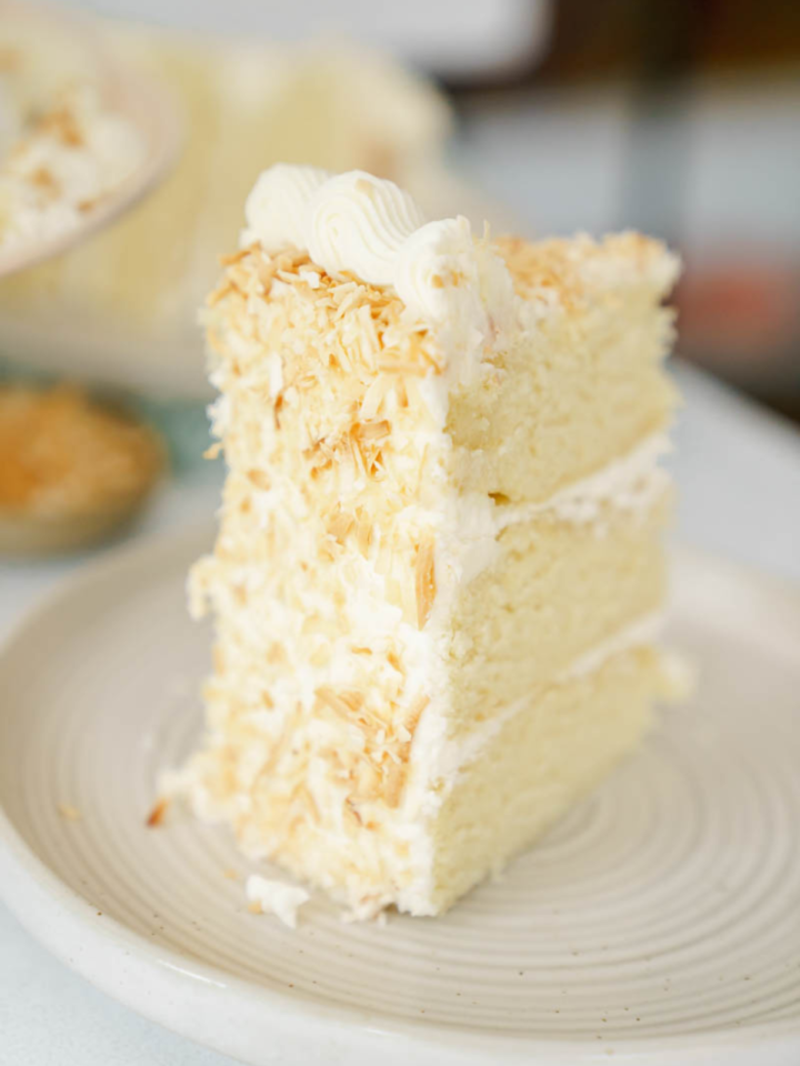 Moist and Fluffy Coconut Cake - Cake Babe