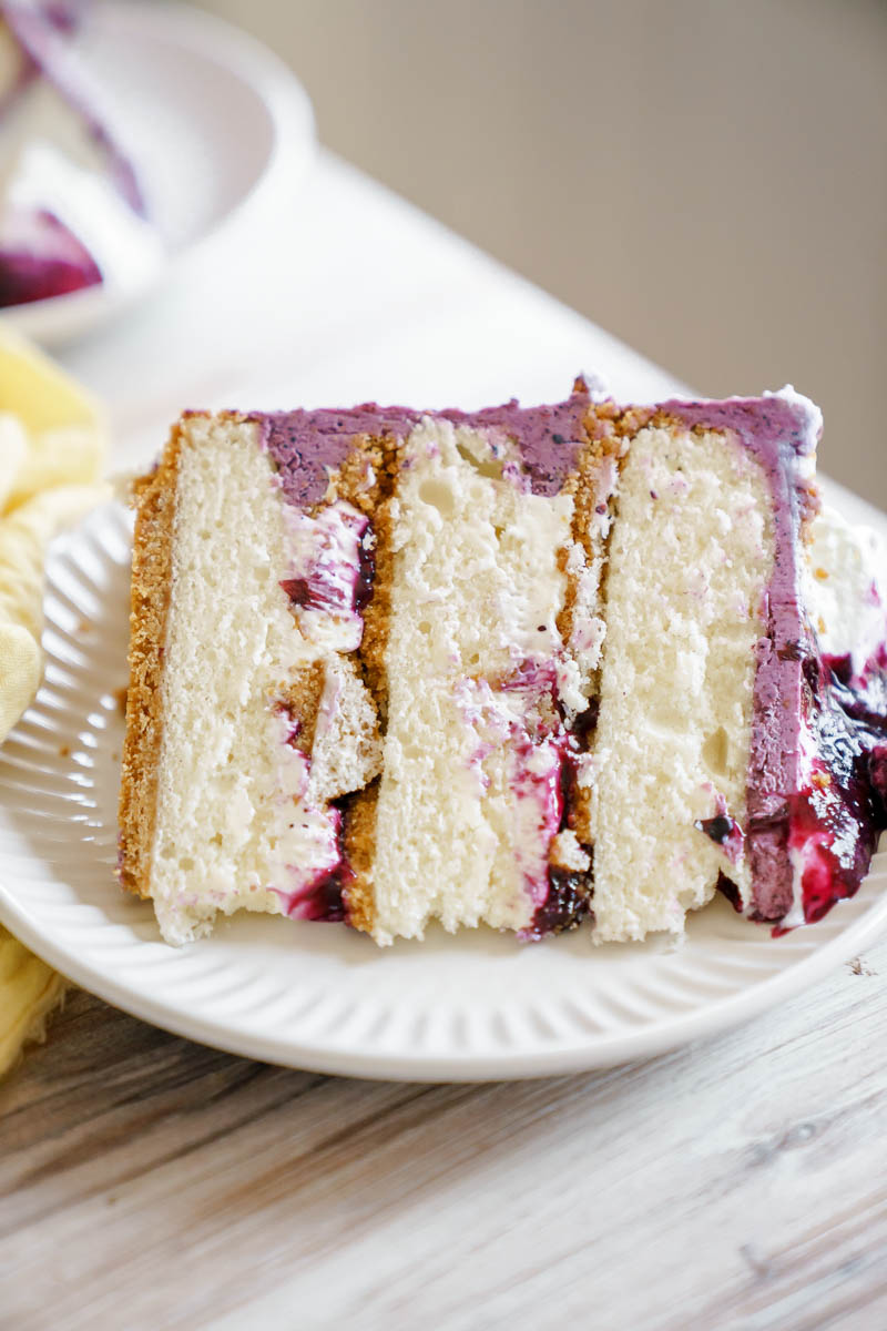 Summer's Best Blueberry Cheesecake Cake - Cake Babe Bakery