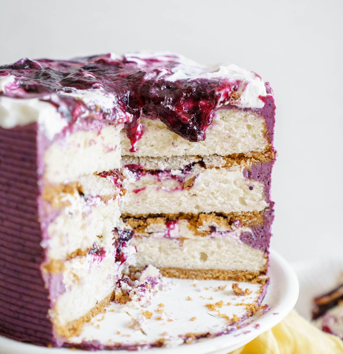 Summer's Best Blueberry Cheesecake Cake - Cake Babe Bakery