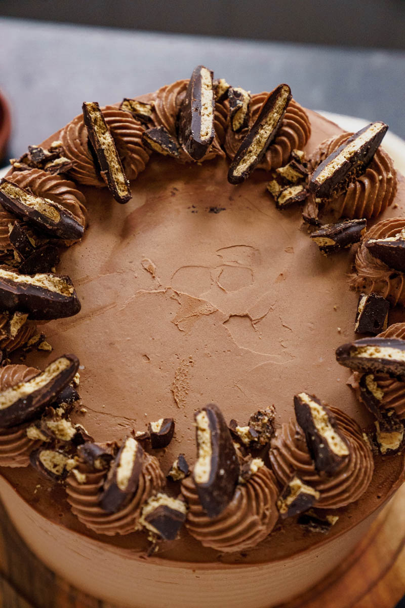 Easy To Make Chocolate Graham Cracker Cake - Cake Babe Bakery
