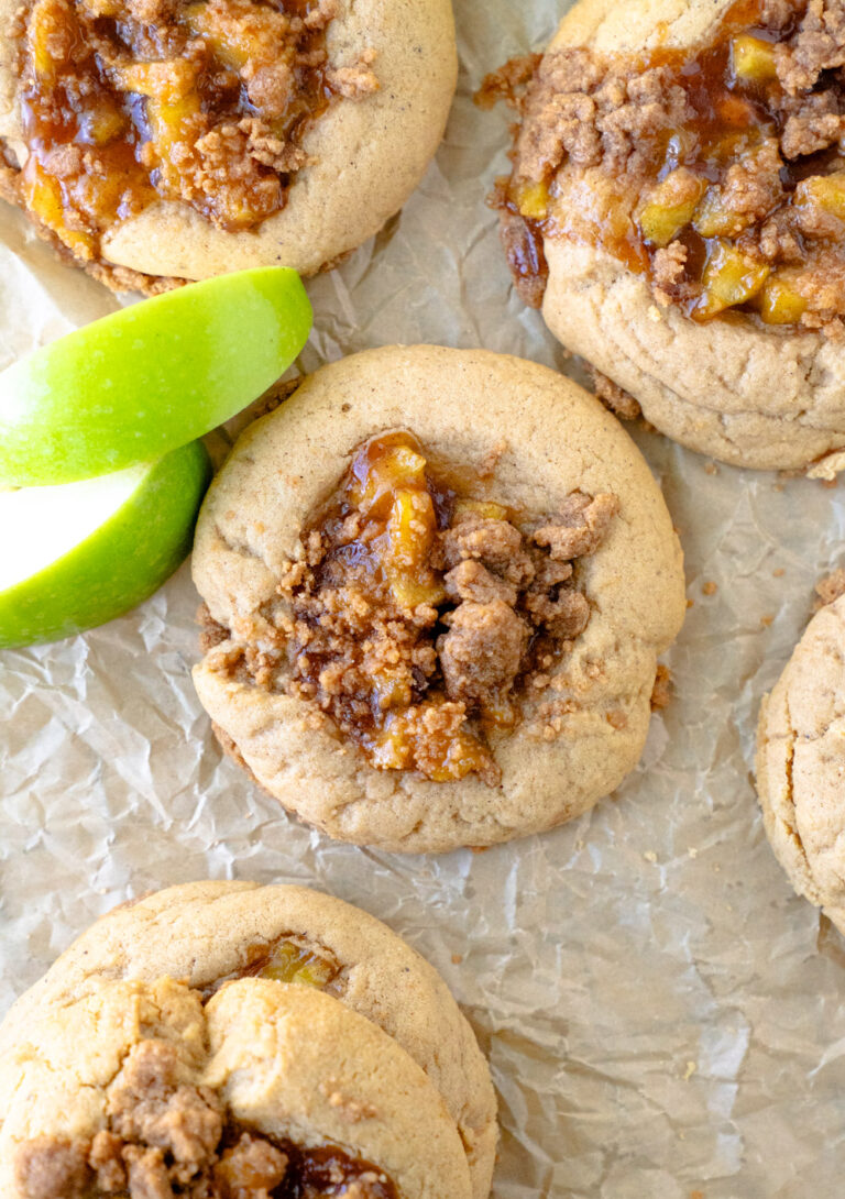 The Best Fall Inspired Apple Crumb Cookies - Cake Babe Bakery