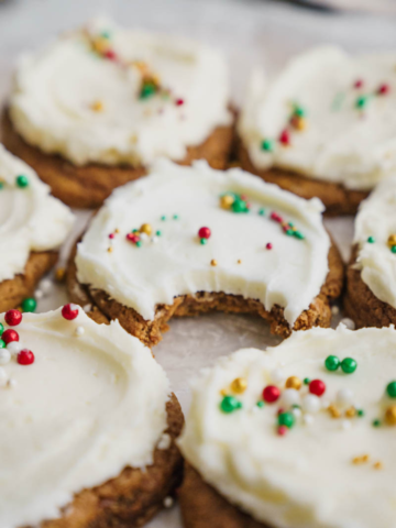 Frosted Gingerbread Cookies With Cream Cheese - Cake Babe Bakery