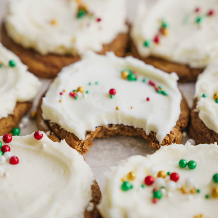 Frosted Gingerbread Cookies With Cream Cheese - Cake Babe Bakery