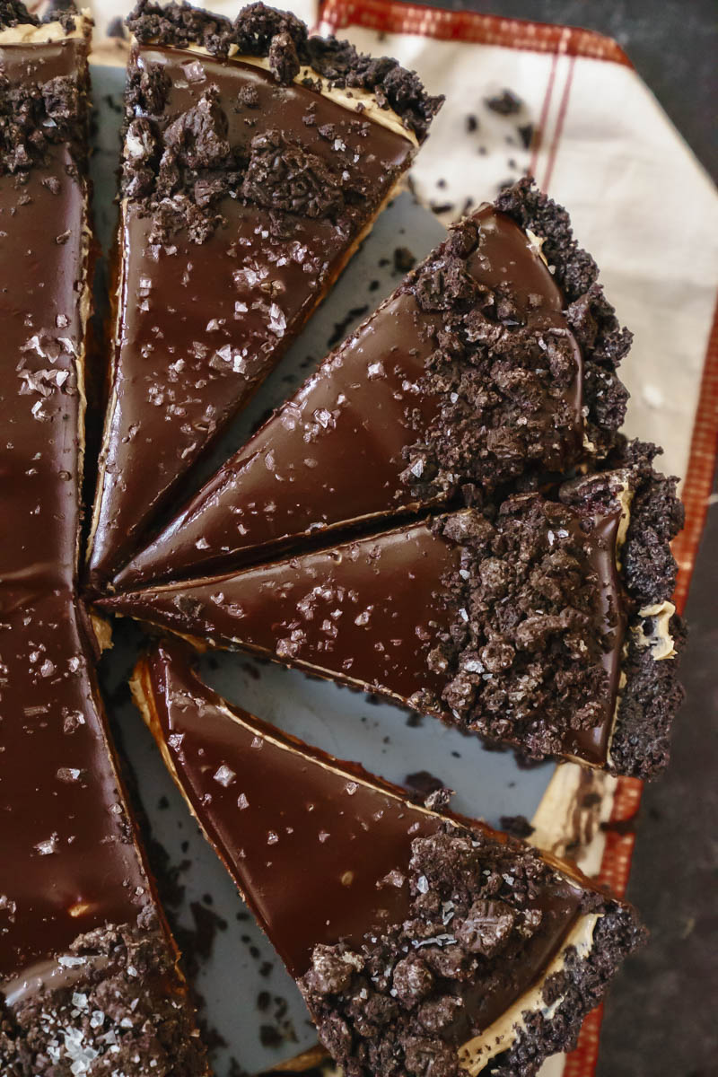 No Bake Peanut Butter Chocolate Pie - Cake Babe Bakery