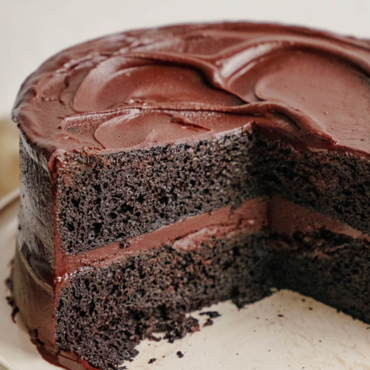 Easy Chocolate Cake With Cream Cheese Frosting - Cake Babe Bakery