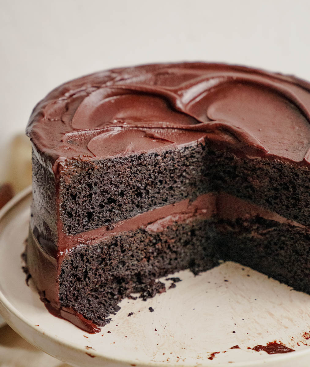 Best Chocolate Fudge Cake With Fudge Frosting - Cake Babe Bakery