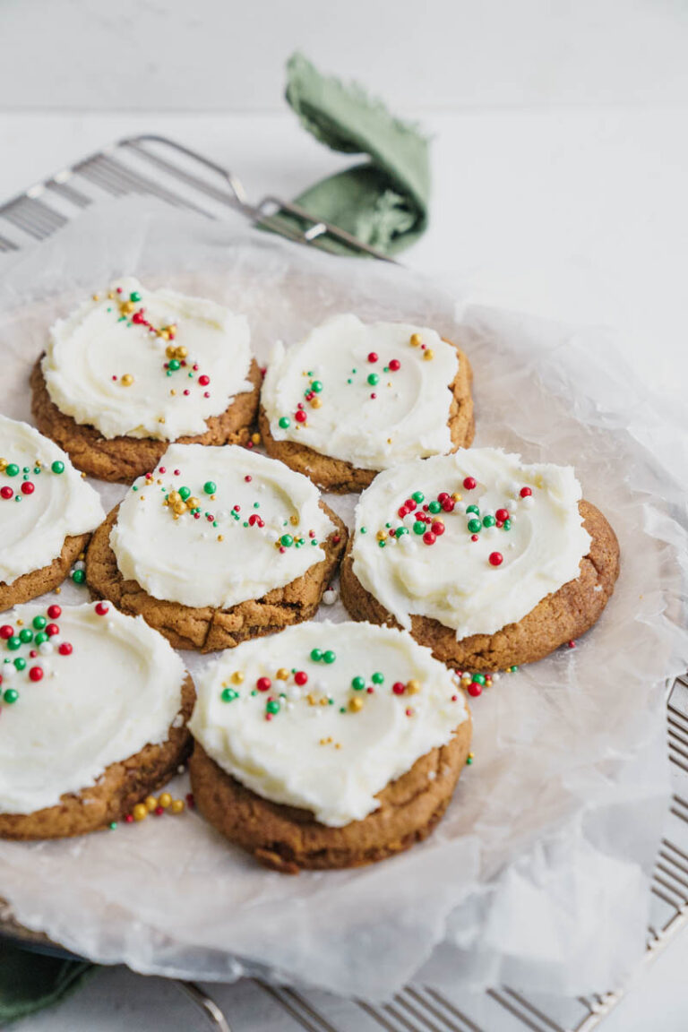 Frosted Gingerbread Cookies With Cream Cheese - Cake Babe Bakery