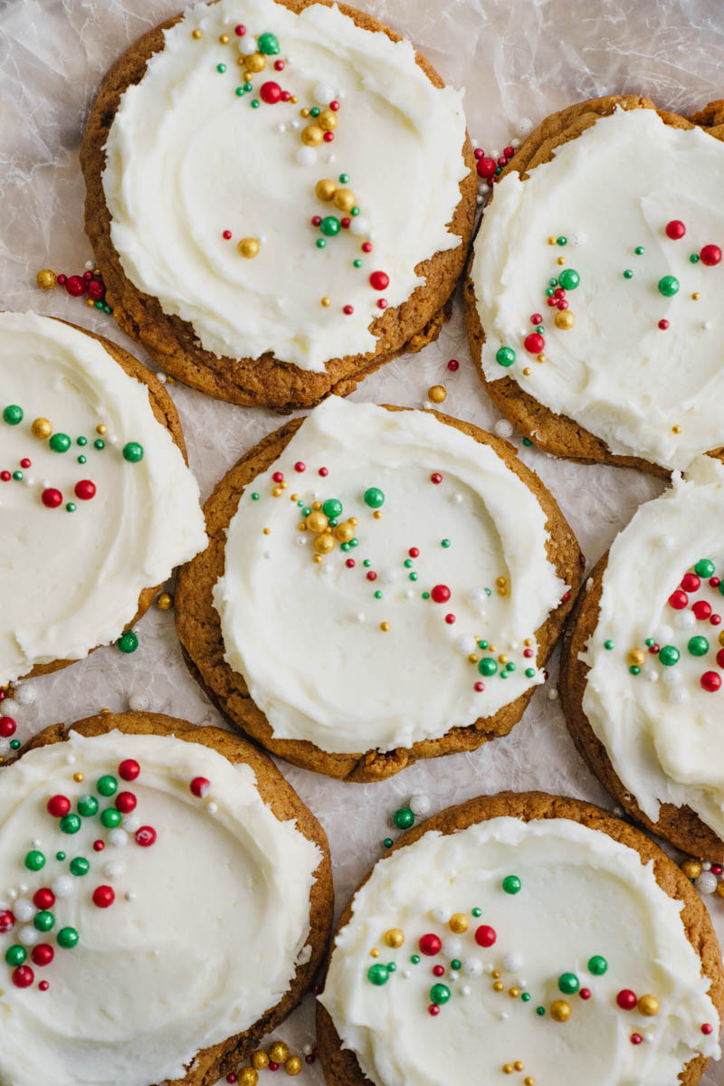Frosted Gingerbread Cookies With Cream Cheese - Cake Babe Bakery