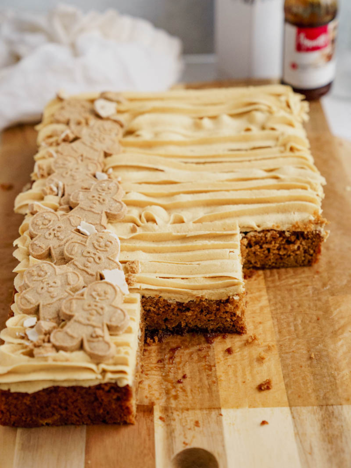 Super Easy Gingerbread Cake With Frosting - Cake Babe Bakery