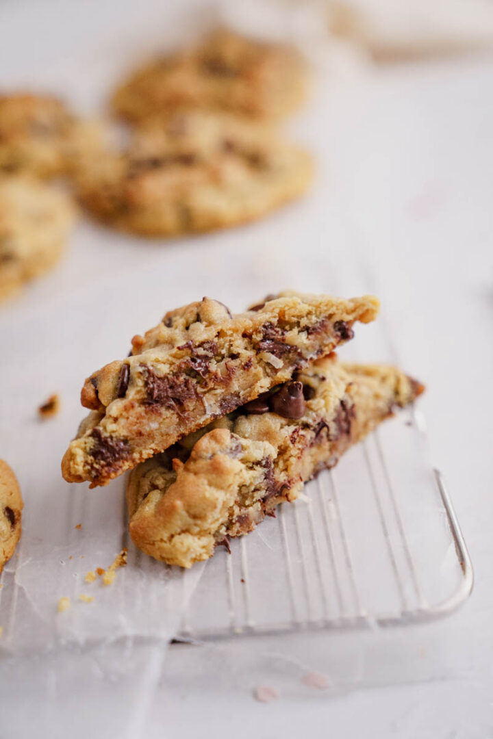 Levain Copycat Caramel Coconut Chocolate Chip Cookie - Cake Babe