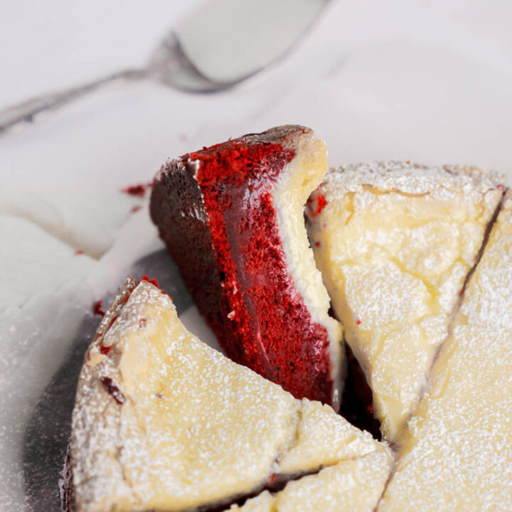 Easy Red Velvet Gooey Butter Cake Recipe - Cake Babe