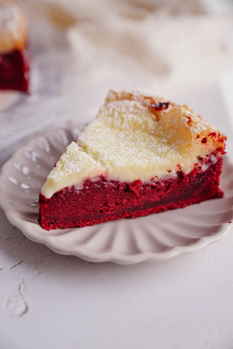 Easy Red Velvet Gooey Butter Cake Recipe - Cake Babe Bakery