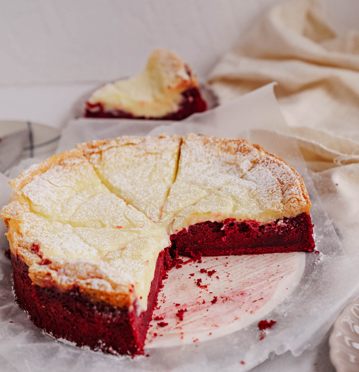 Easy Red Velvet Gooey Butter Cake Recipe - Cake Babe Bakery