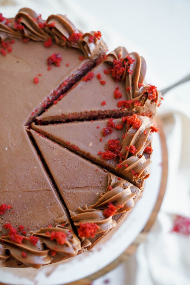 Best Red Velvet Cake With Chocolate Frosting - Cake Babe