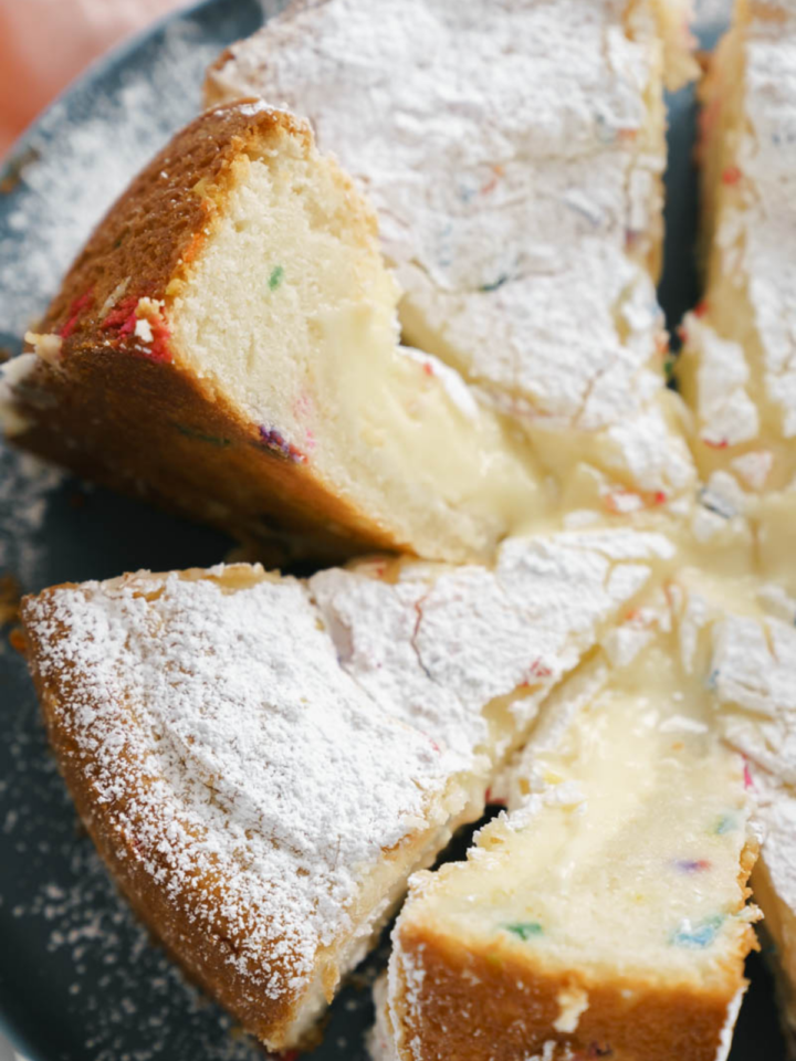 Extra Gooey Funfetti Gooey Butter Cake Recipe - Cake Babe