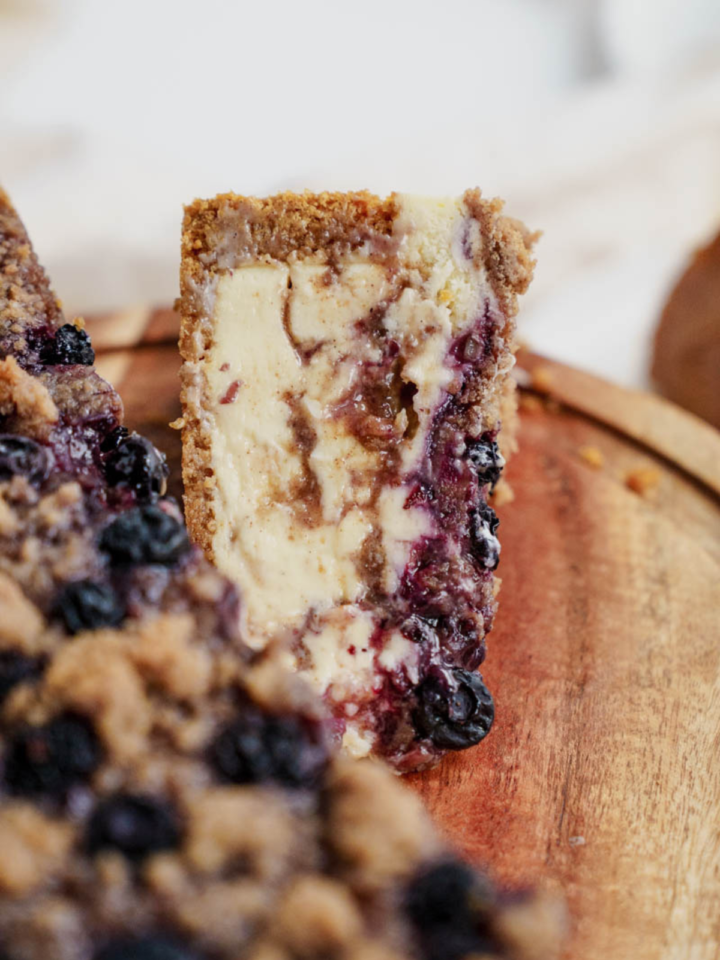 Blueberry Muffin Cheesecake With Crumble Topping - Cake Babe