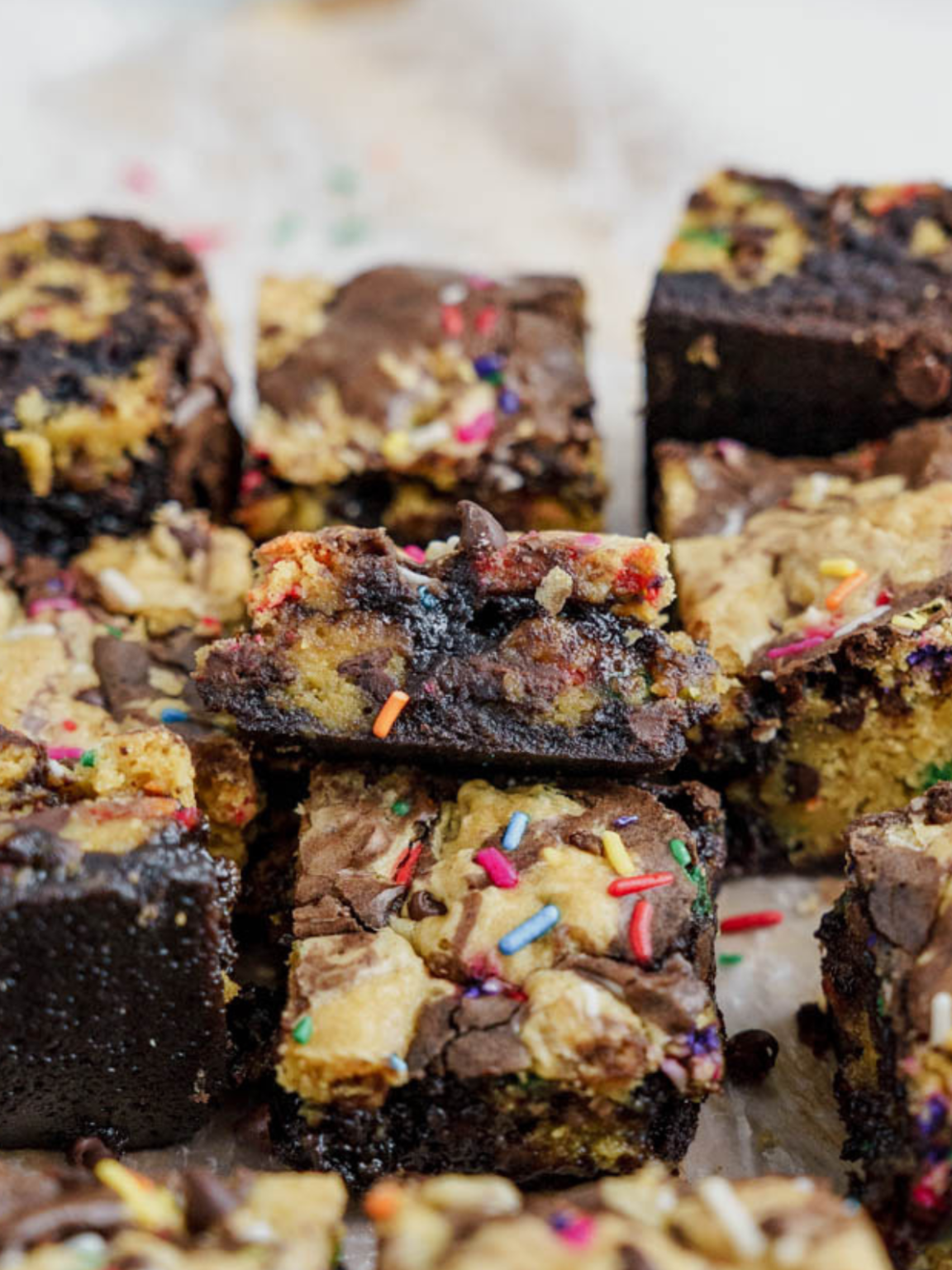 Easy Birthday Brookies Recipe (Brownie + Cookie) - Cake Babe