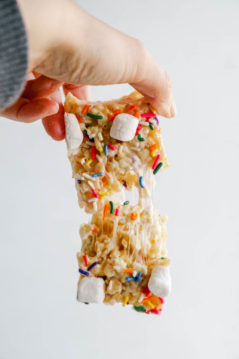 Birthday Sprinkle Rice Krispy Treats Recipe - Cake Babe