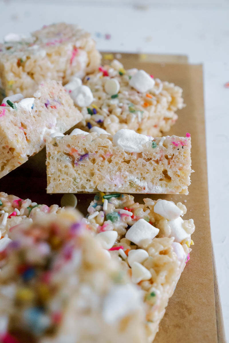 Birthday Sprinkle Rice Krispy Treats Recipe - Cake Babe