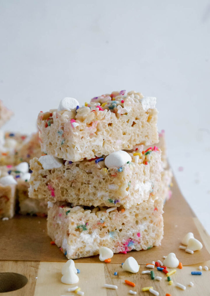 Birthday Sprinkle Rice Krispy Treats Recipe - Cake Babe