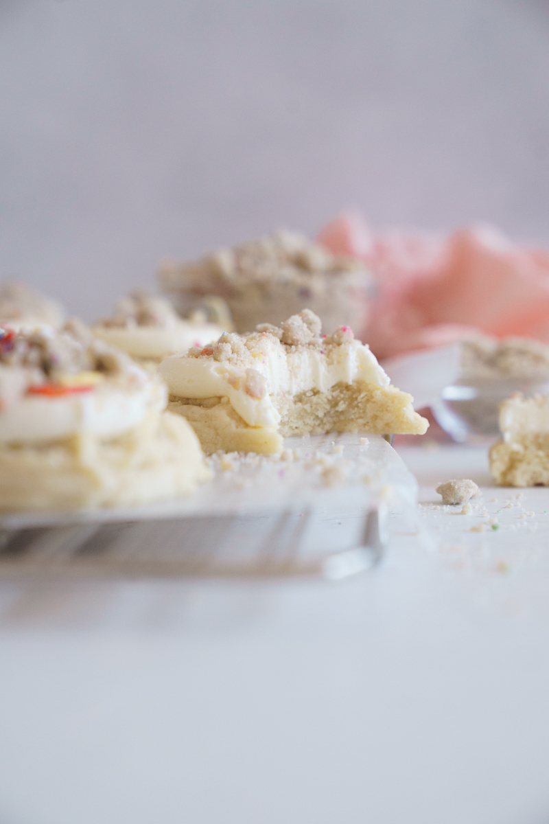 Birthday Cake Crumble Cookies With Cake Crumbs - Cake Babe Bakery