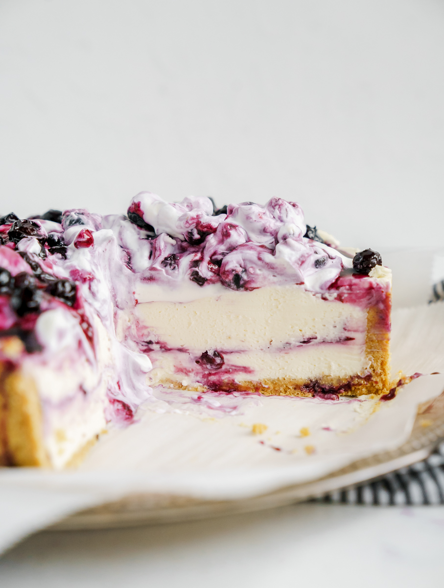 Easy No Bake Blueberry Cheesecake Recipe - Cake Babe