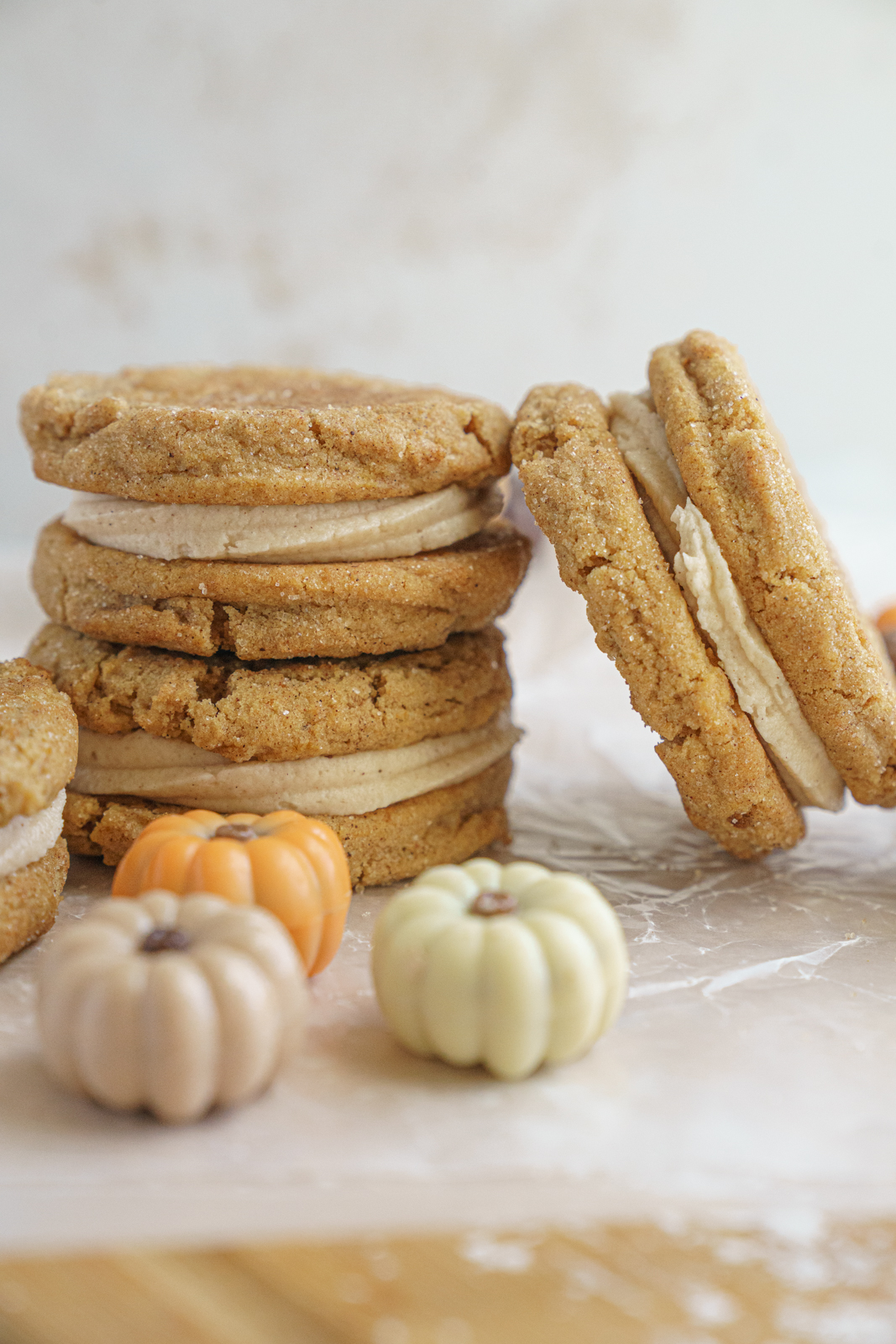 Pumpkin Sandwich Cookie With Spiced Frosting - Cake Babe Bakery