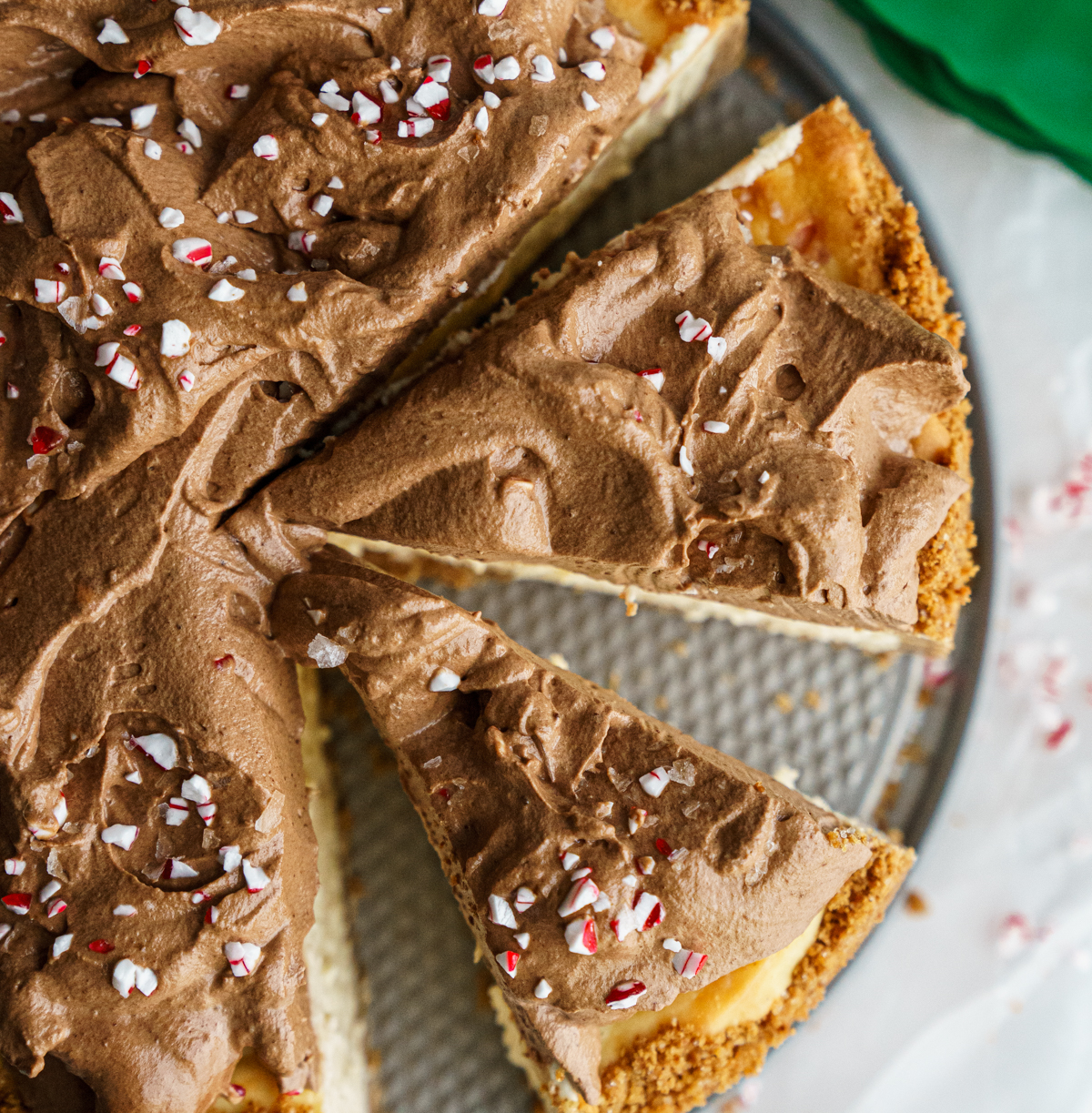 Easy Peppermint Mocha Cheesecake Recipe - Cake Babe