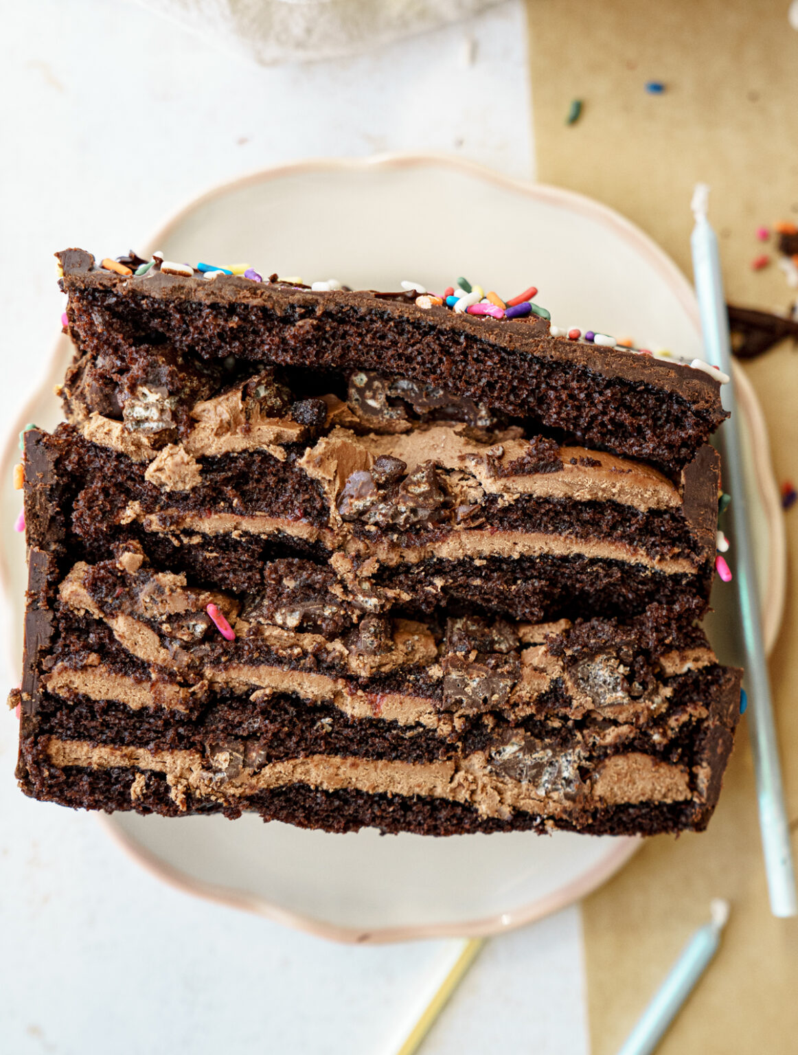Six Layer Chocolate Cake Recipe - Cake Babe Bakery