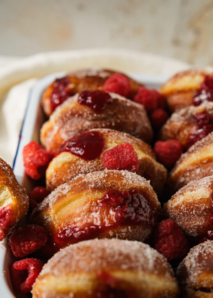 Raspberry Filled Donut Recipe - Cake Babe Bakery