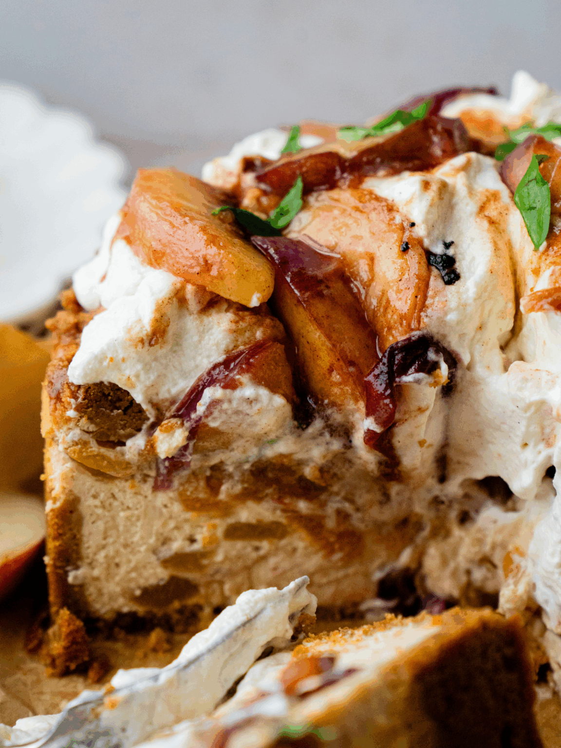 Southern Peach Cobbler Cheesecake Recipe - Cake Babe Bakery